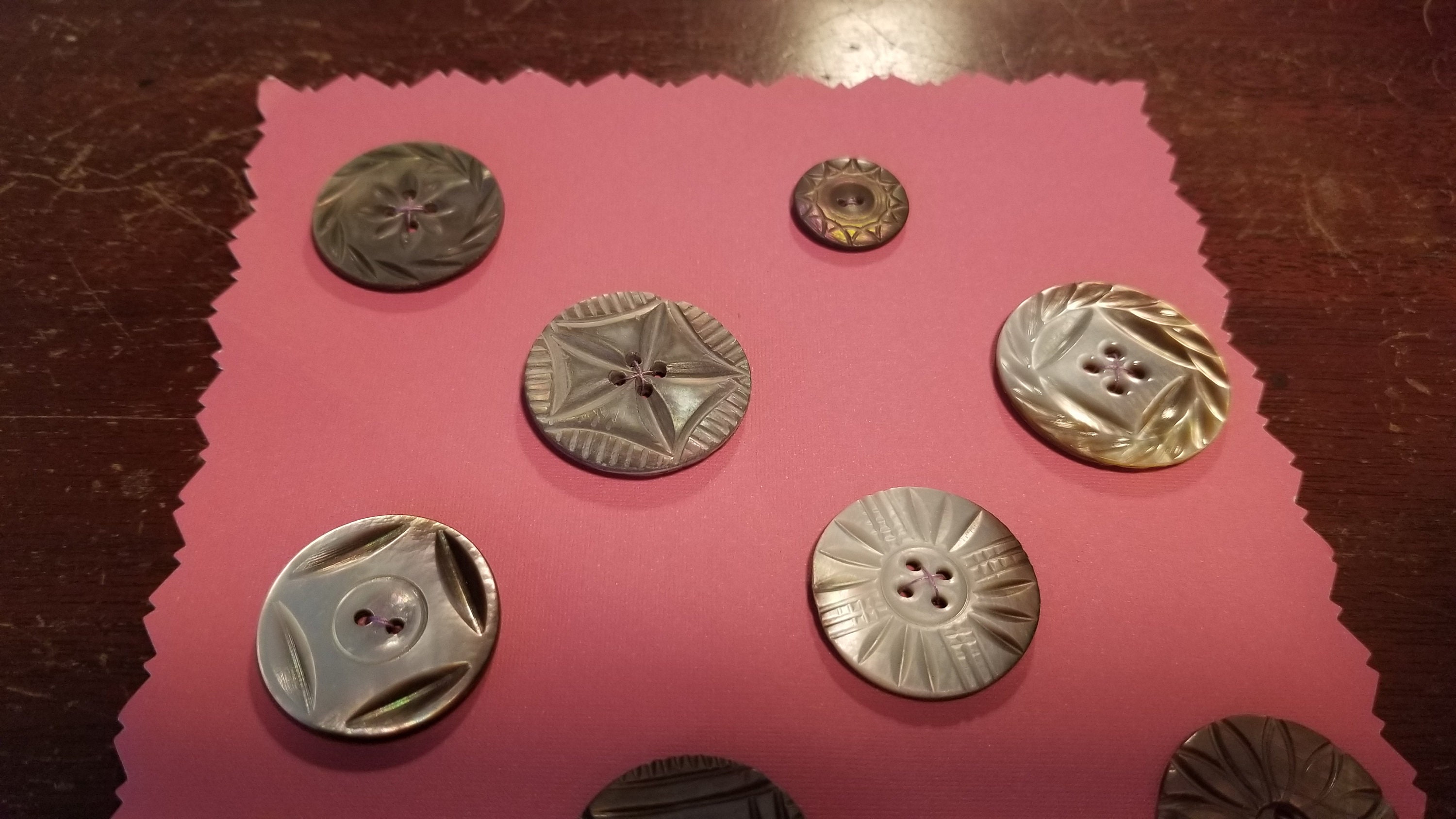 10 Beautiful Carved Abalone Buttons Pearl - Etsy