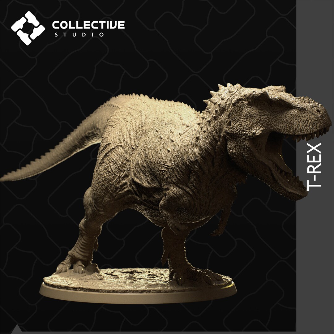 T-rex, Enemy for DND or Pathfinder 8K Resin Based Miniature 32mm or ...