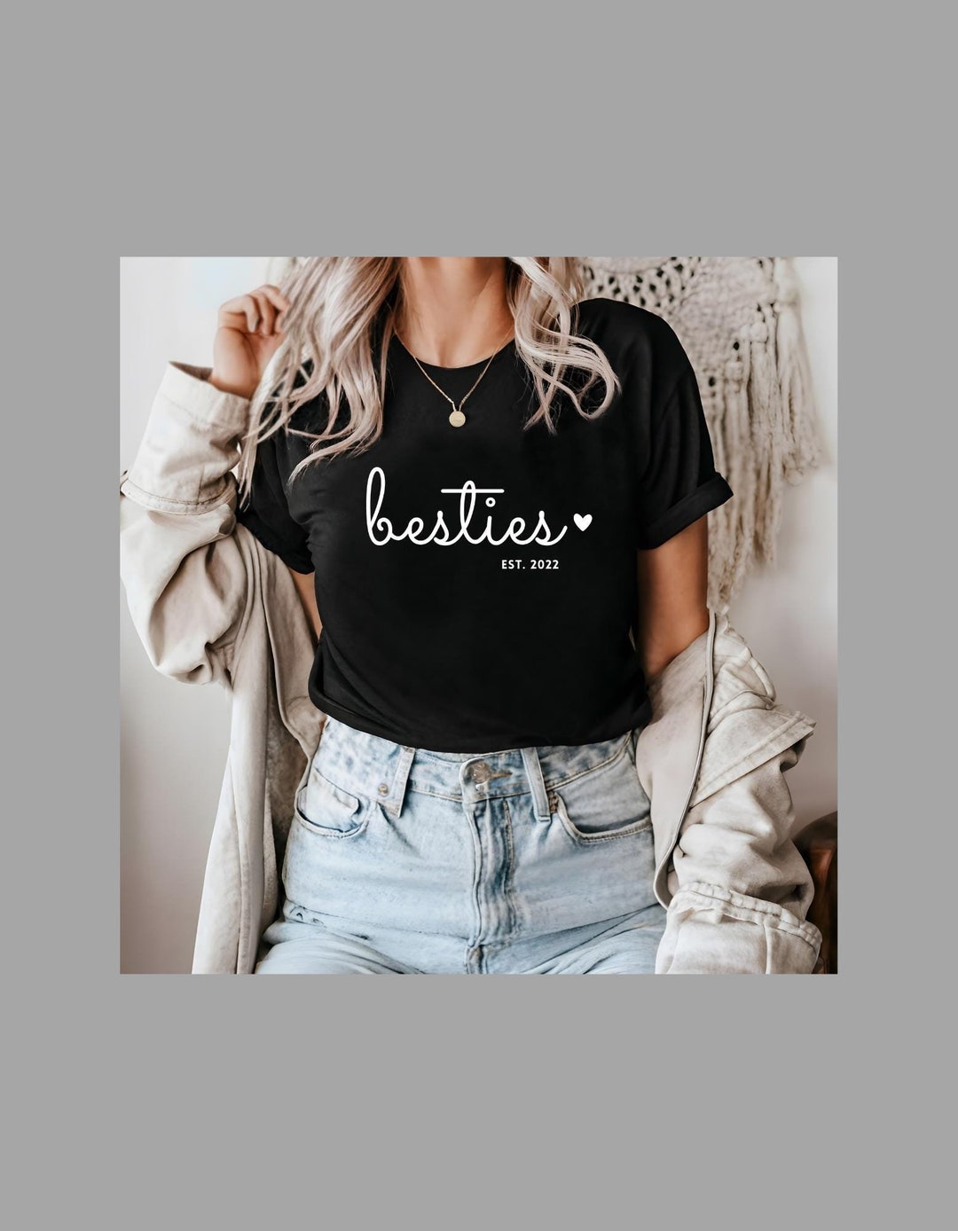 Personalized Besties Est. Shirt, Custom Best Friends Sweatshirt ...