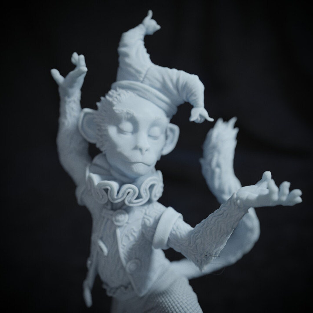 Dancing Monkey, Creature for DND or Pathfinder 8K Resin Based Miniature ...