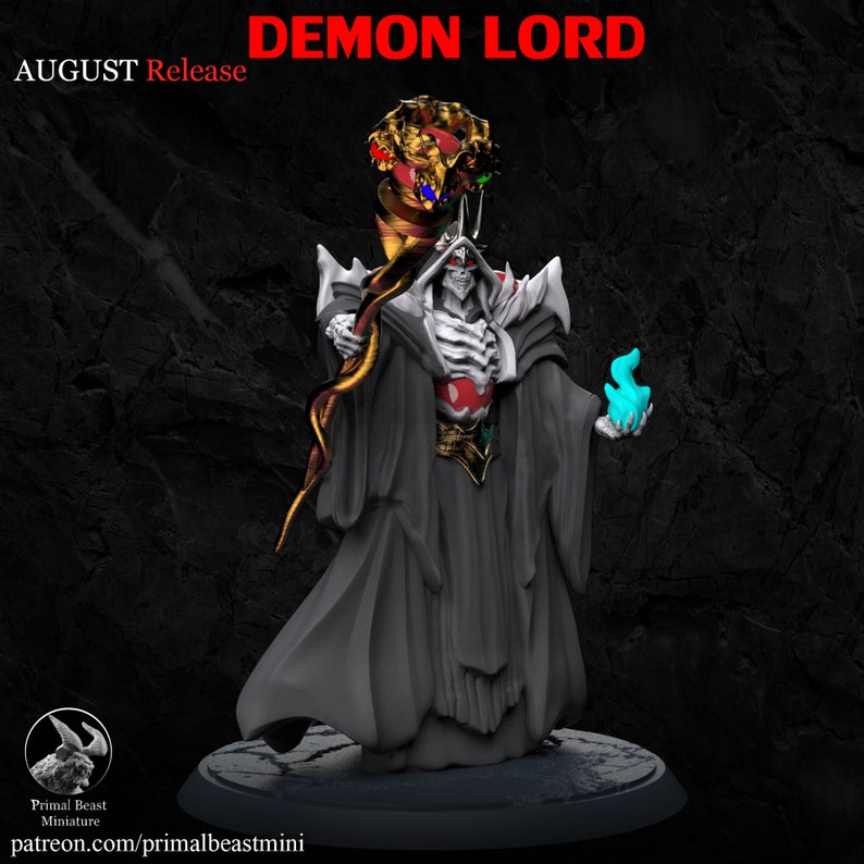 Lich Lord for DND or Pathfinder 8K Resin Based Miniature - Etsy