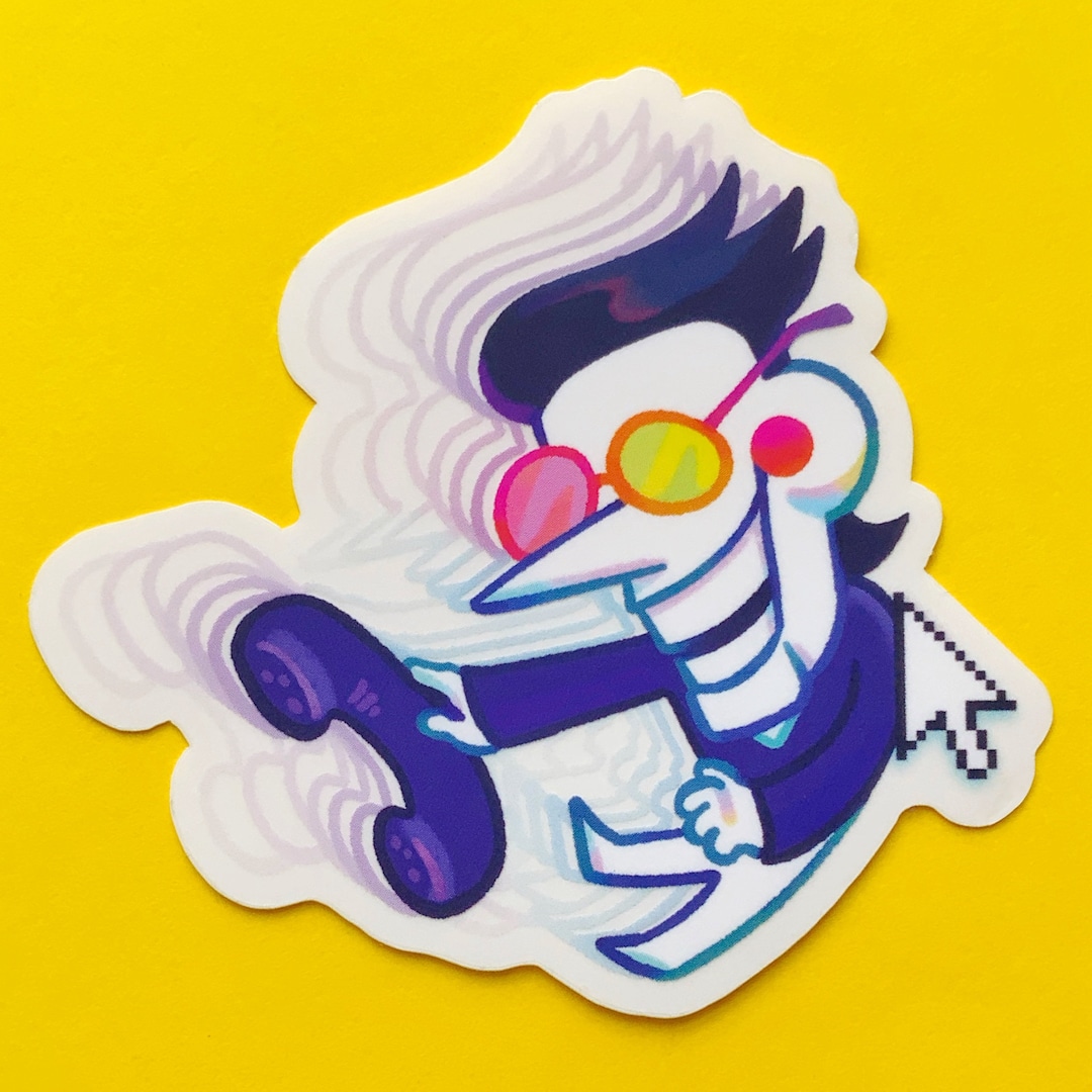 Spamton Matte Vinyl Clear Transparent Deltarune Stickers - Etsy