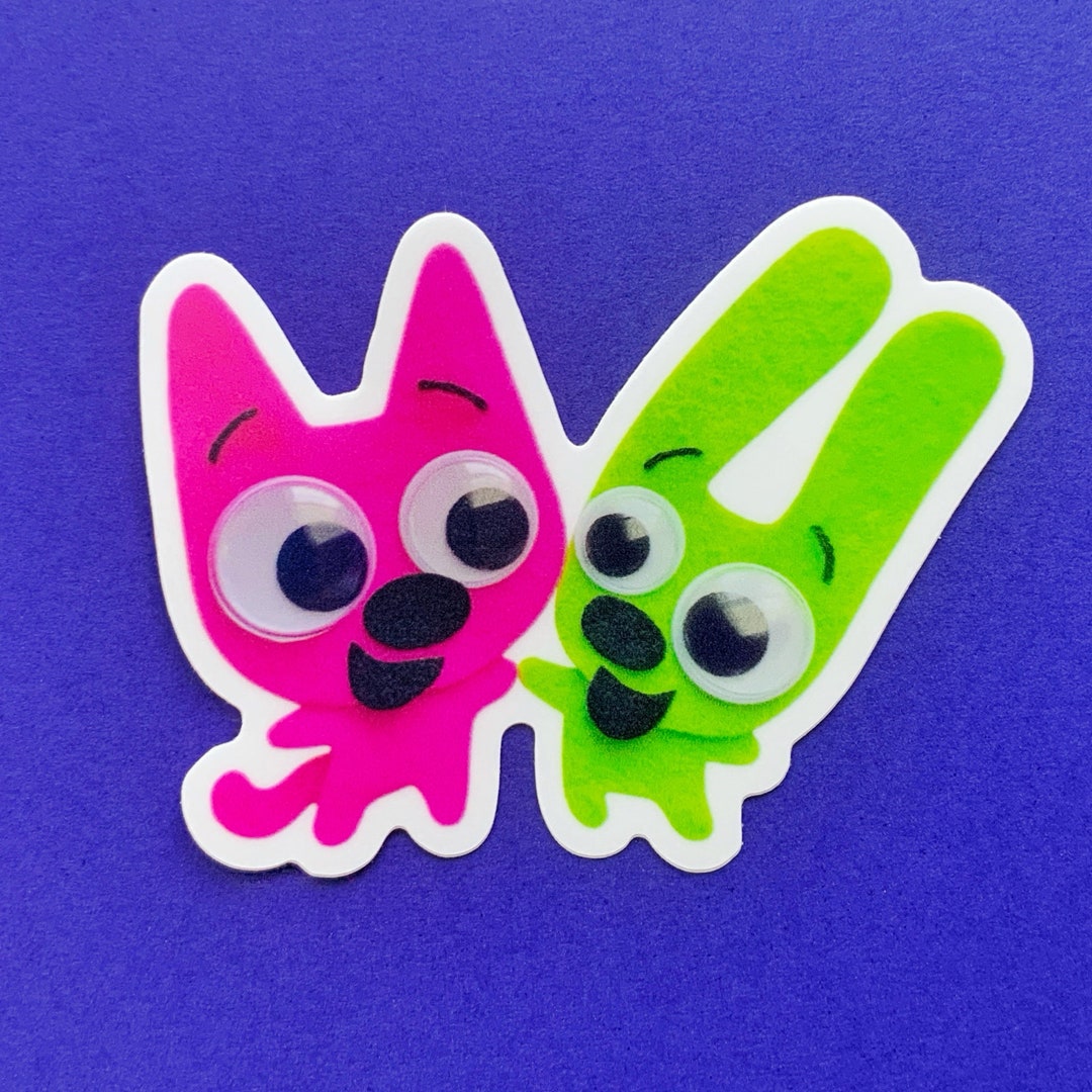 Felt-style Hoops and Yoyo Vinyl Sticker - Etsy