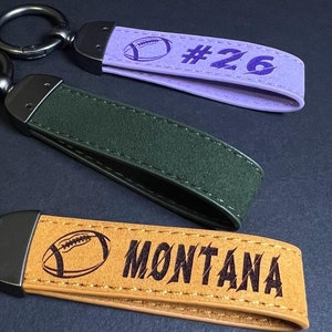 FOOTBALL KEYCHAIN Personalized Team Logo Christmas Gift Football Player ...