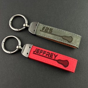 Personalized Sports Leather Keychain for Lacrosse Lovers Contact Team ...
