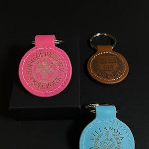 College Keychain Custom Keychain Personalized Keychain Leather Keychain ...