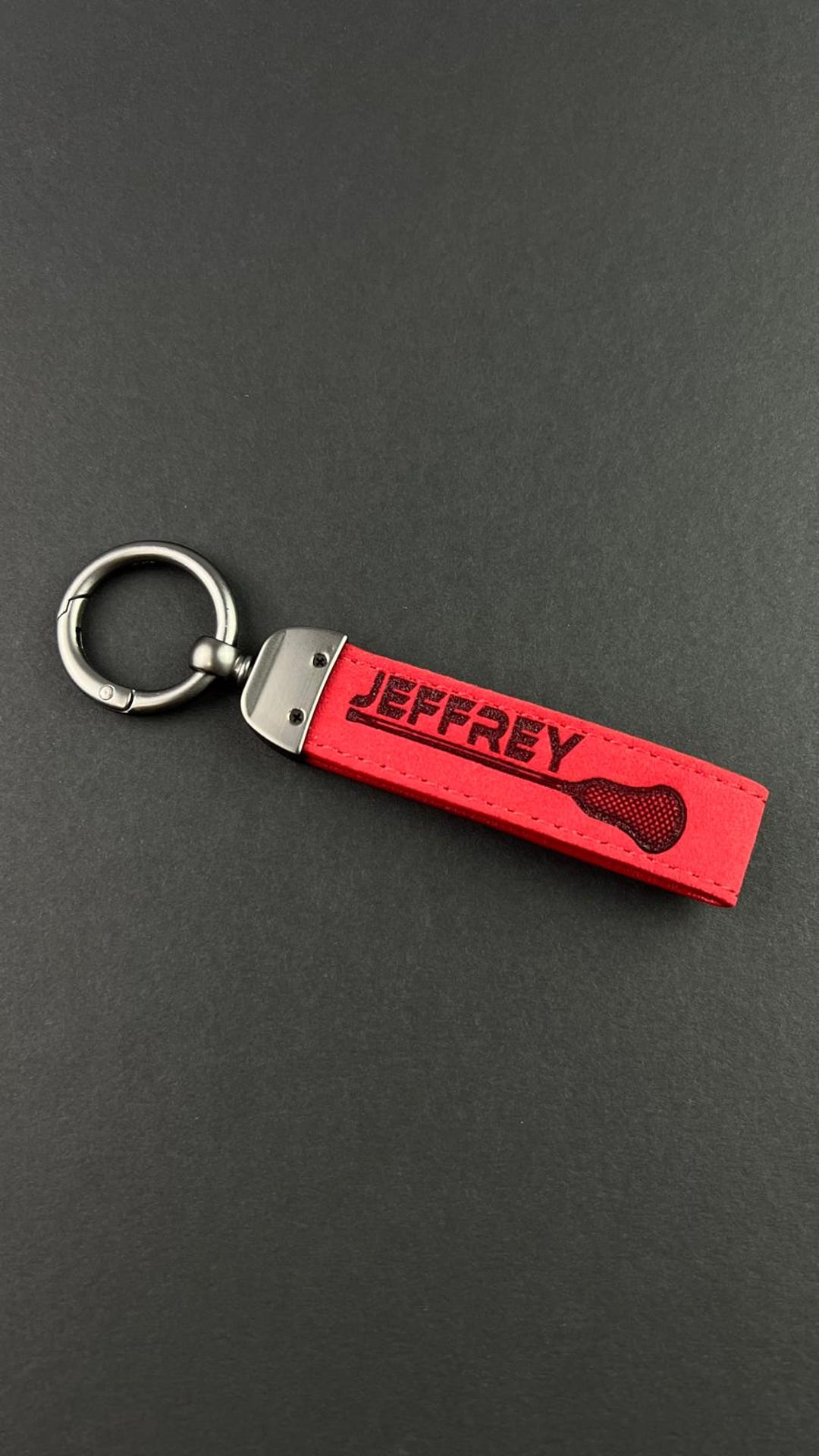 Personalized Leather Lacrosse Keychain: Sports Team Accessory - Etsy