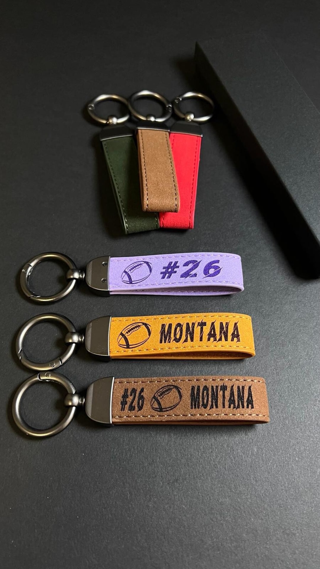 FOOTBALL KEYCHAIN Personalized Team Logo Christmas Gift Football Player ...