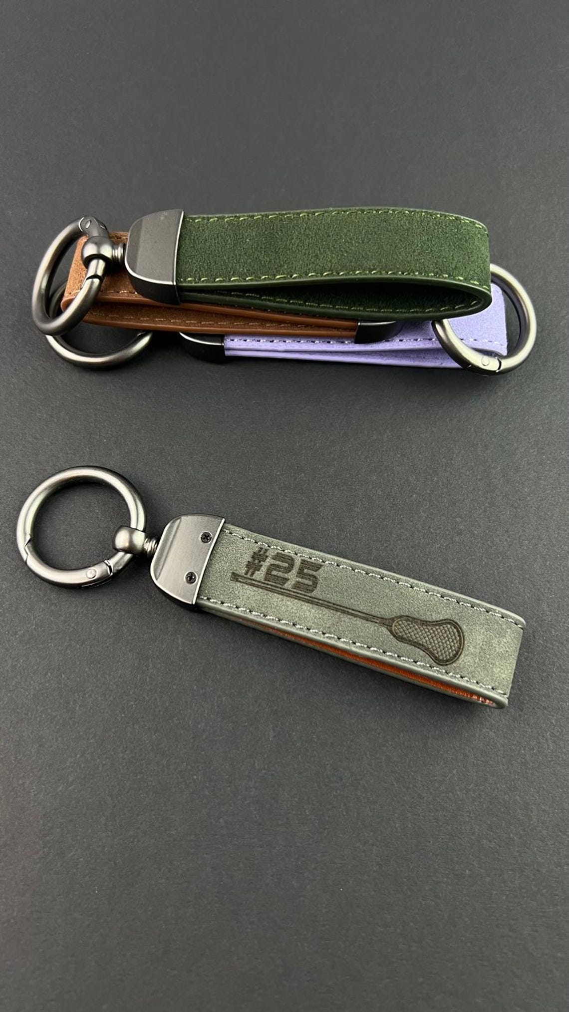 Personalized Leather Lacrosse Keychain: Sports Team Accessory - Etsy