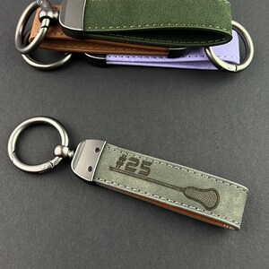 Personalized Sports Leather Keychain for Lacrosse Lovers Contact Team ...