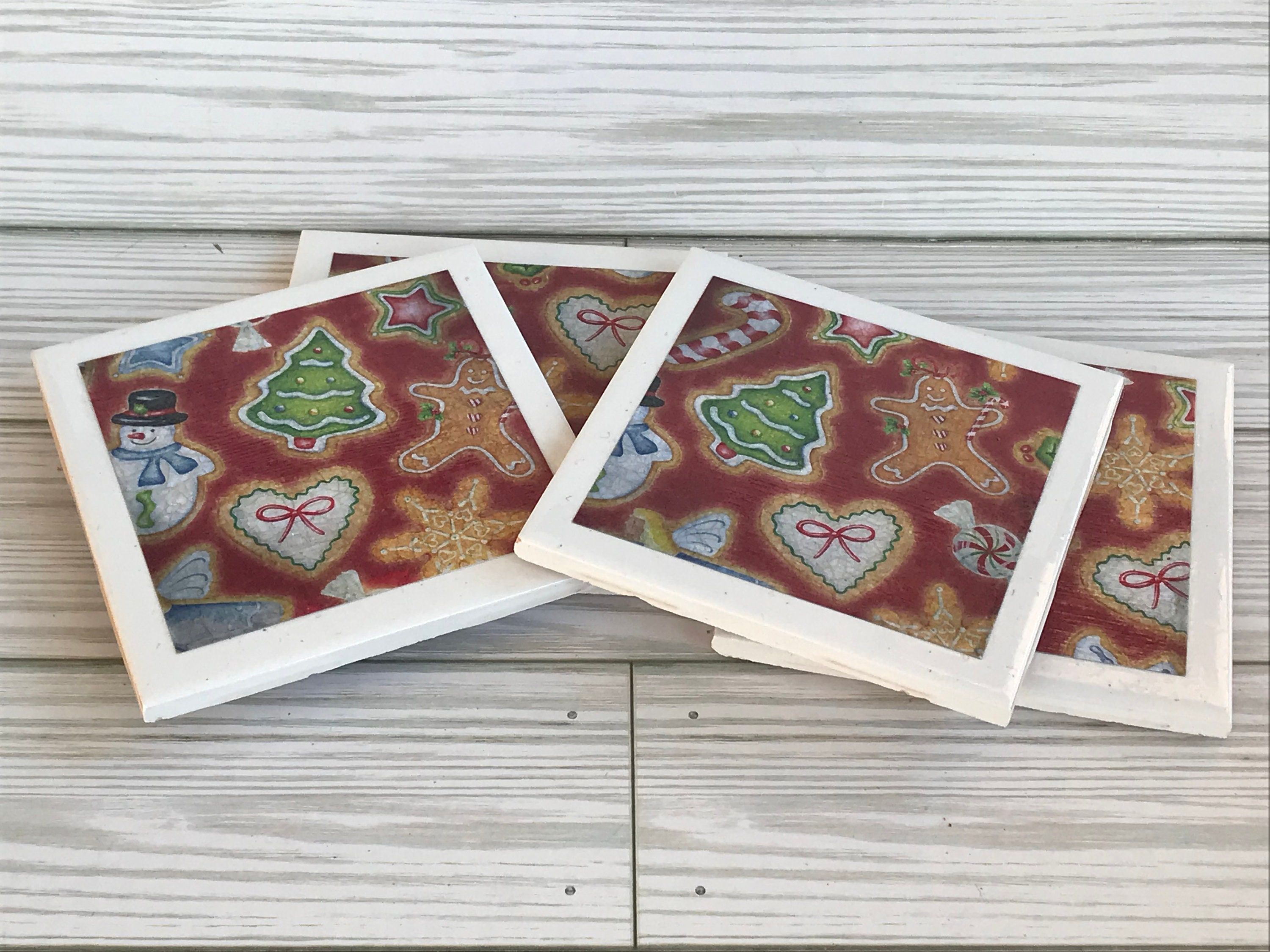 Handmade Christmas Coasters Decorative Ceramic Coasters Set - Etsy