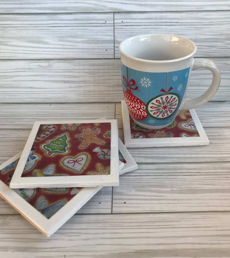 Handmade Christmas Coasters Decorative Ceramic Coasters Set - Etsy