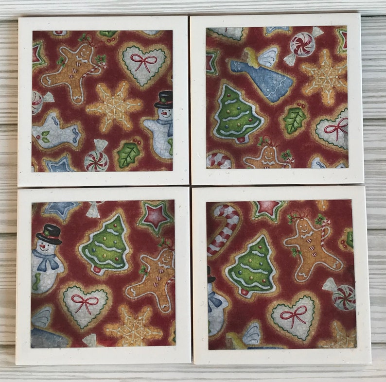 Handmade Christmas Coasters Decorative Ceramic Coasters Set - Etsy