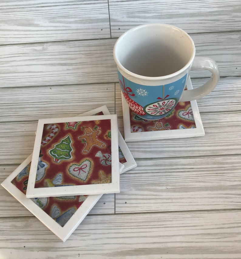 Handmade Christmas Coasters Decorative Ceramic Coasters Set - Etsy