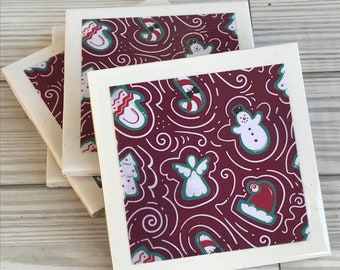 Handmade Christmas Coasters Decorative Ceramic Coasters Set - Etsy