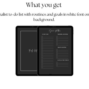 Dark To-do List | Morning and Night Routines | Printable | Goodnotes ...