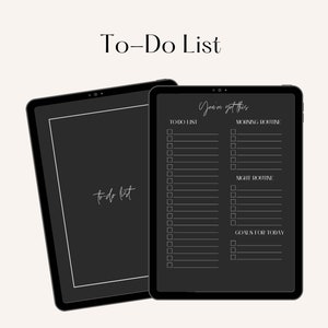 Dark To-do List | Morning and Night Routines | Printable | Goodnotes ...