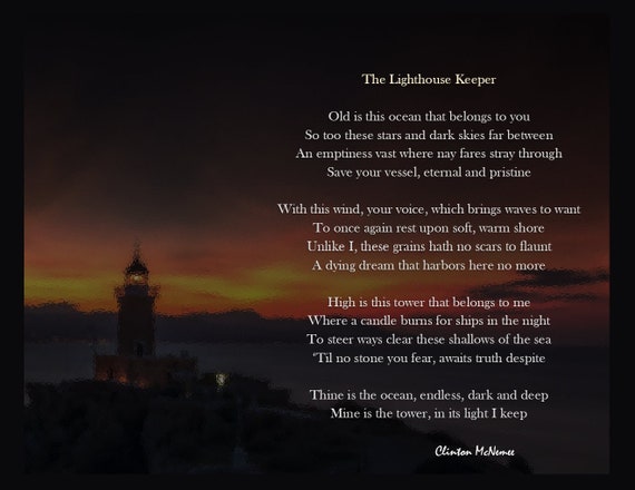 The Lighthouse Keeper Original Poem Sonnet Digital - Etsy