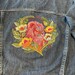Floral Lion Embroidered Jean Jacket, Tula Pink Designs - Etsy