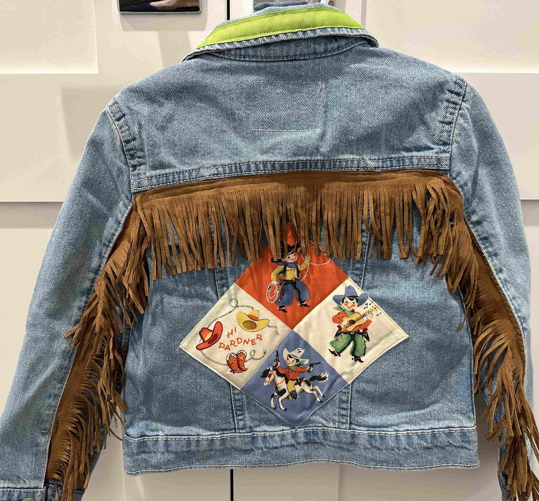 Western 4 Square! Levi's Jean Jacket, Size 4 or CUSTOM - Etsy