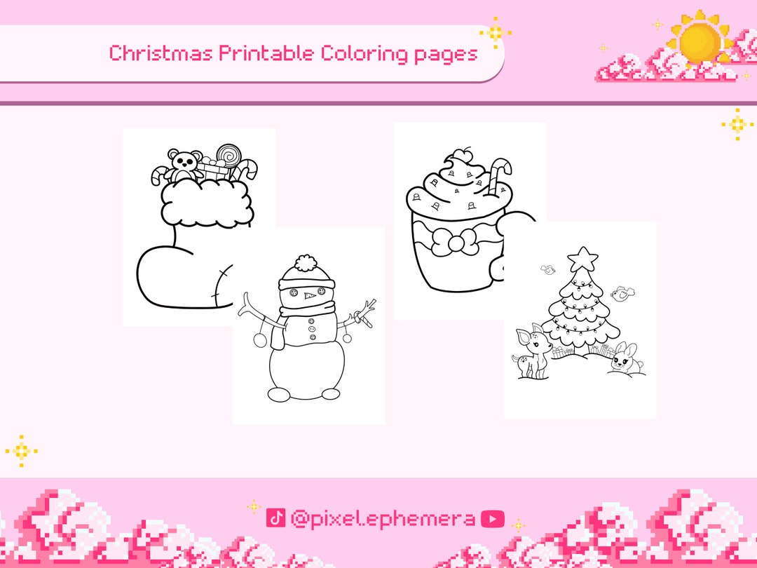 Holiday Wintery Printable Coloring Pages - Christmas Coloring Book ...