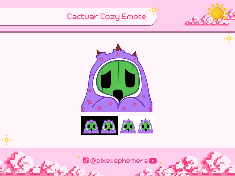 Cactuar Cozy in a Blanket Emote - Final Fantasy - P2U Streaming ...