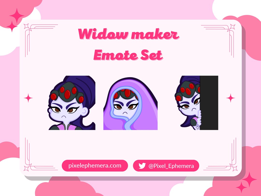 Widow Maker Premade Emote Set Overwatch Emotes Cute Streaming Assets - Etsy
