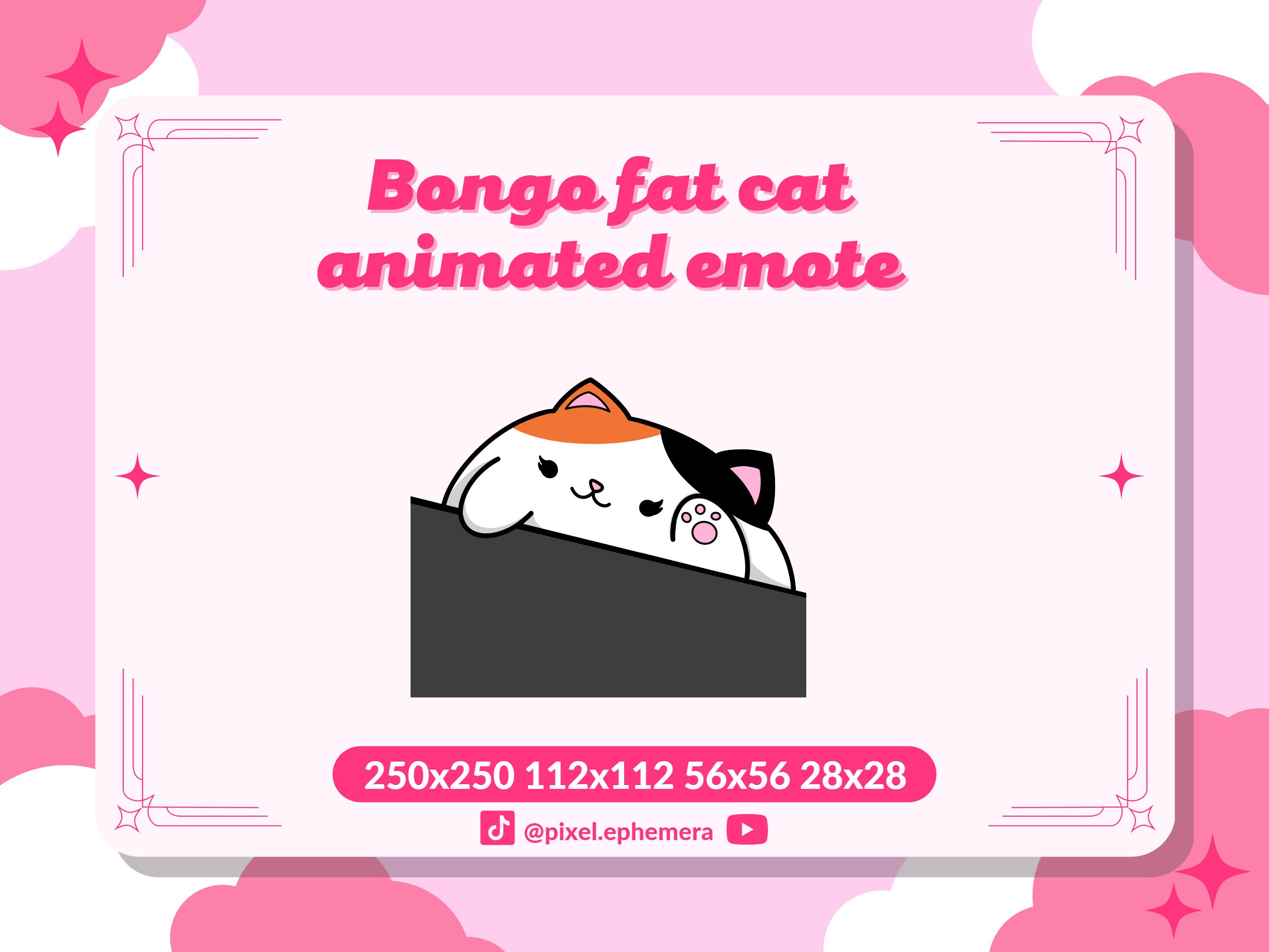 Animated Bongo Fat Cat Emote - Ff14 Fat Cat - Animated Emote Gif and ...