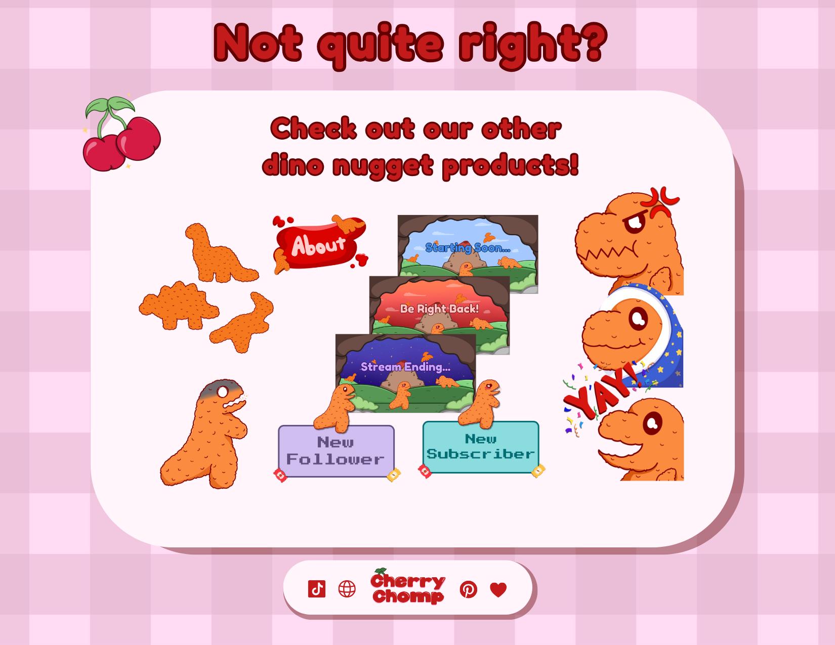Dino Nugget PNG Tuber: Kawaii Reactive Images (digital Download) - Etsy