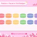Rainbow Macaron Sub Badges - Premade P2U Streaming Assets - Kawaii Food ...