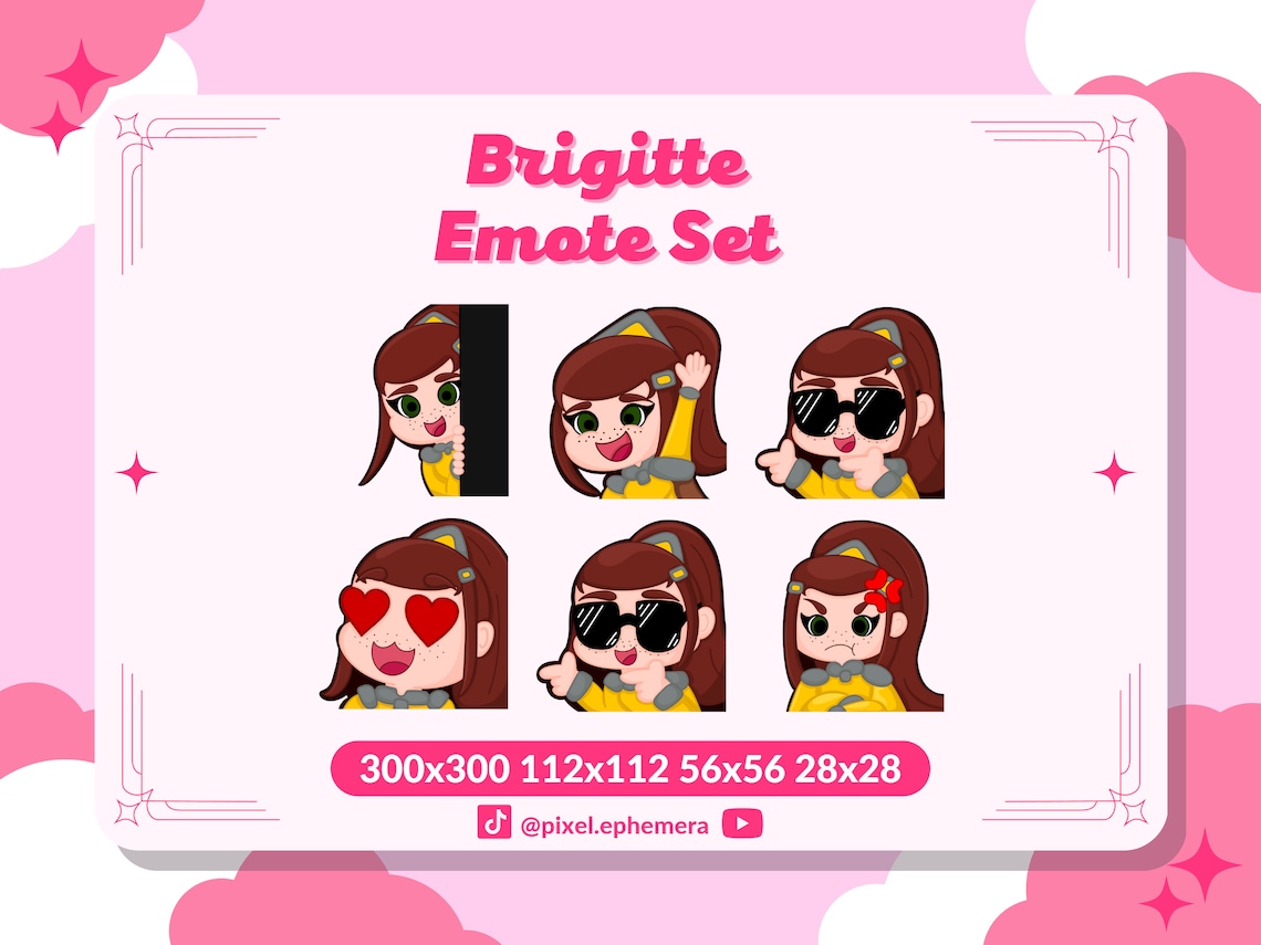 Brigitte Emotes Streaming Premade Emotes Twitch Emotes Overwatch Emotes ...