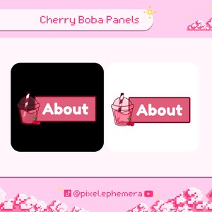 Cherry Boba Twitch Panels - Premade Assets Cherry - P2u Twitch Panels ...