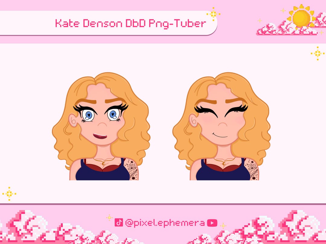 Dbd Cute Kate Denson Png-tuber Kawaii Scary Survivor Gaming Twitch ...