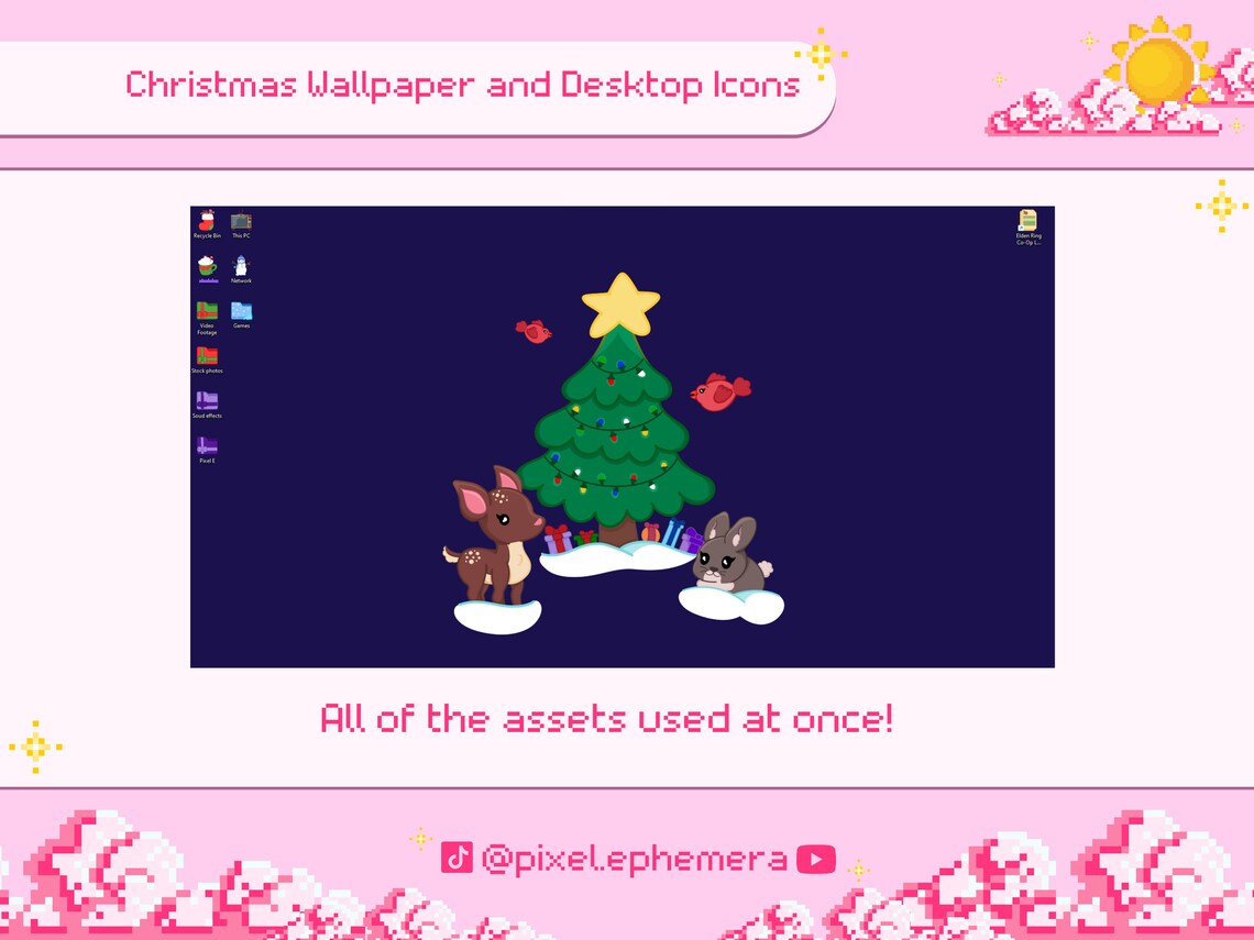 Weihnachten Wallpaper und Desktop Icons - Festliche PC Mac Icons Ordner ...