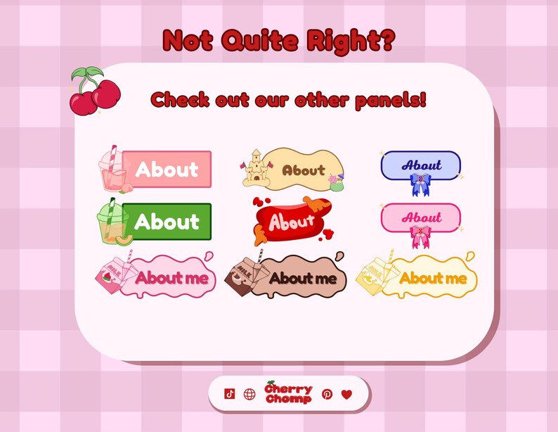 Chocolate Milk Twitch Panels - Premade Streaming Assets P2u - Kawaii ...