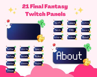 Twitch Panels Final Fantasy - Etsy