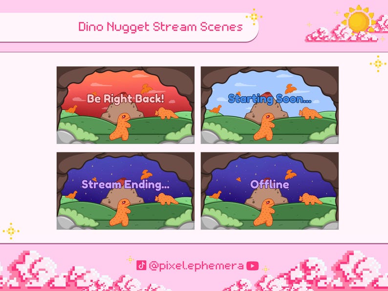 Dino Nugget Scene Overlay - Prehistoric Streaming Scenes - Offline ...