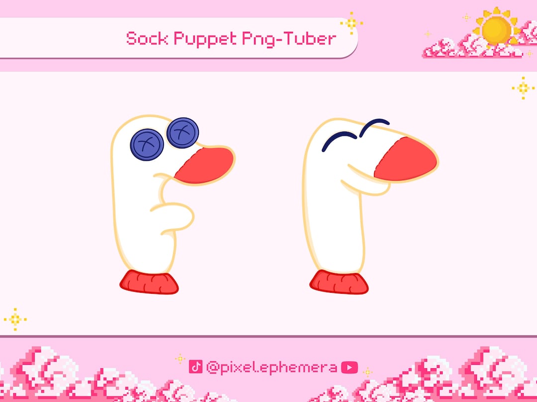 Sock Puppet Png Tuber - Laundry Reactive Images - Cute Streaming Vtuber ...