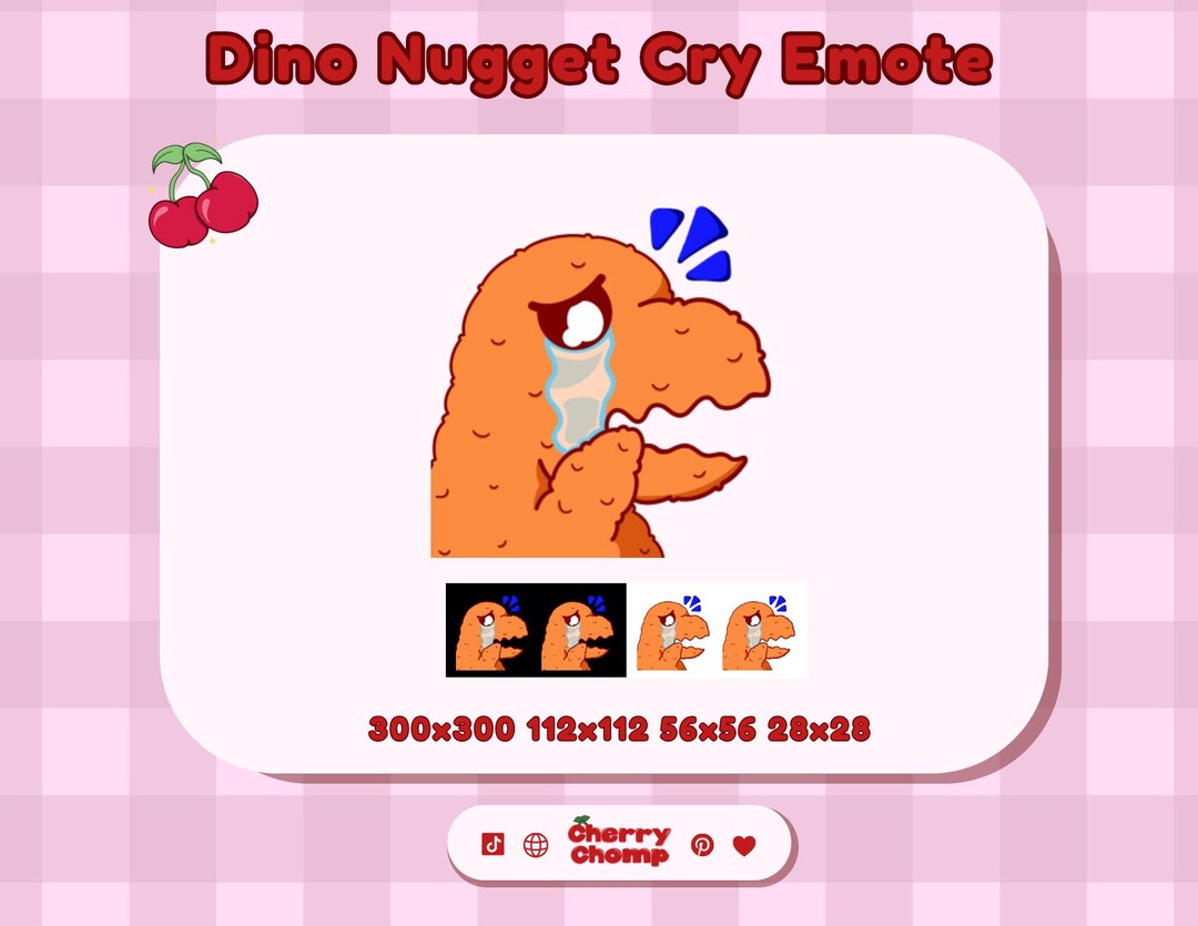 Sad Dino Nugget Cry Emote - Twitch, Discord, Youtube (digital Download ...
