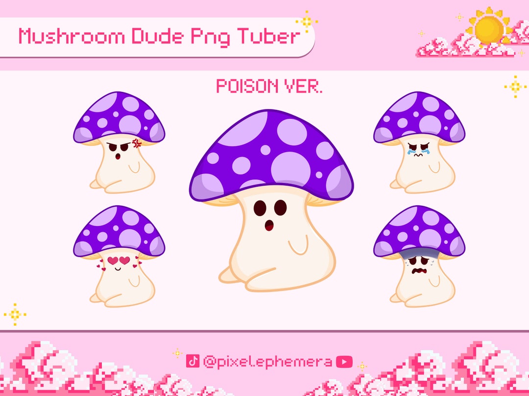 Poison Purple Mushroom Dude PNG Tuber Amanita Muscaria Dood Streaming ...