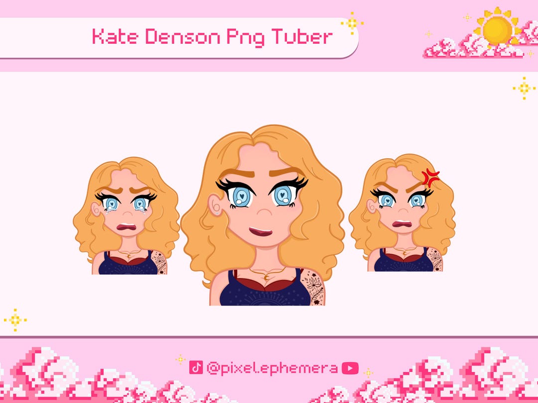 Dbd Cute Kate Denson Png-tuber Kawaii Scary Survivor Gaming Twitch ...