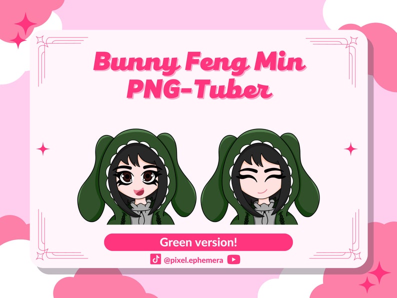Bunny Feng Min PNG Tuber Dbd Streaming Vtuber Kawaii - Etsy
