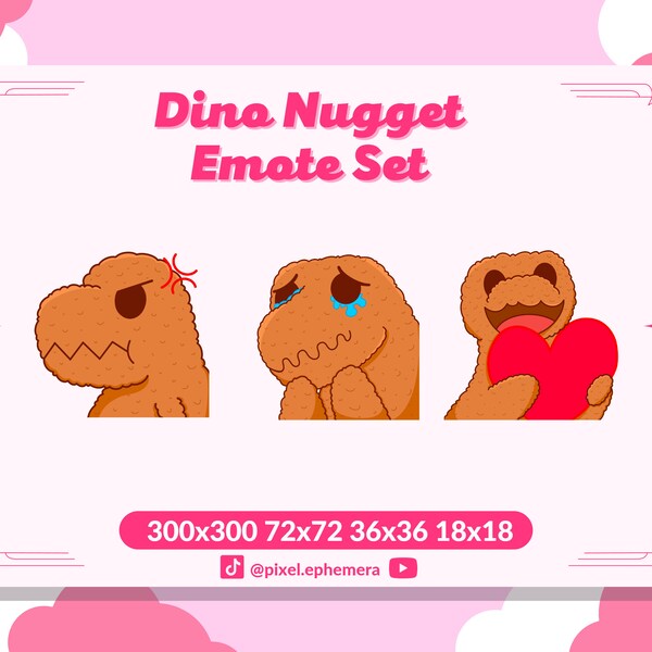 Dino Nugget Emotes - Etsy