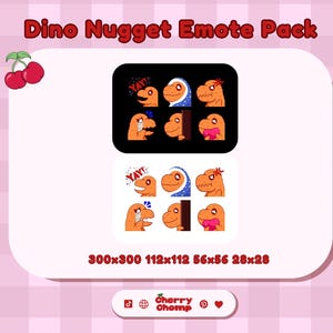 Dino Nugget Emote Set – Cute Streaming Emotes (digital Download) - Etsy