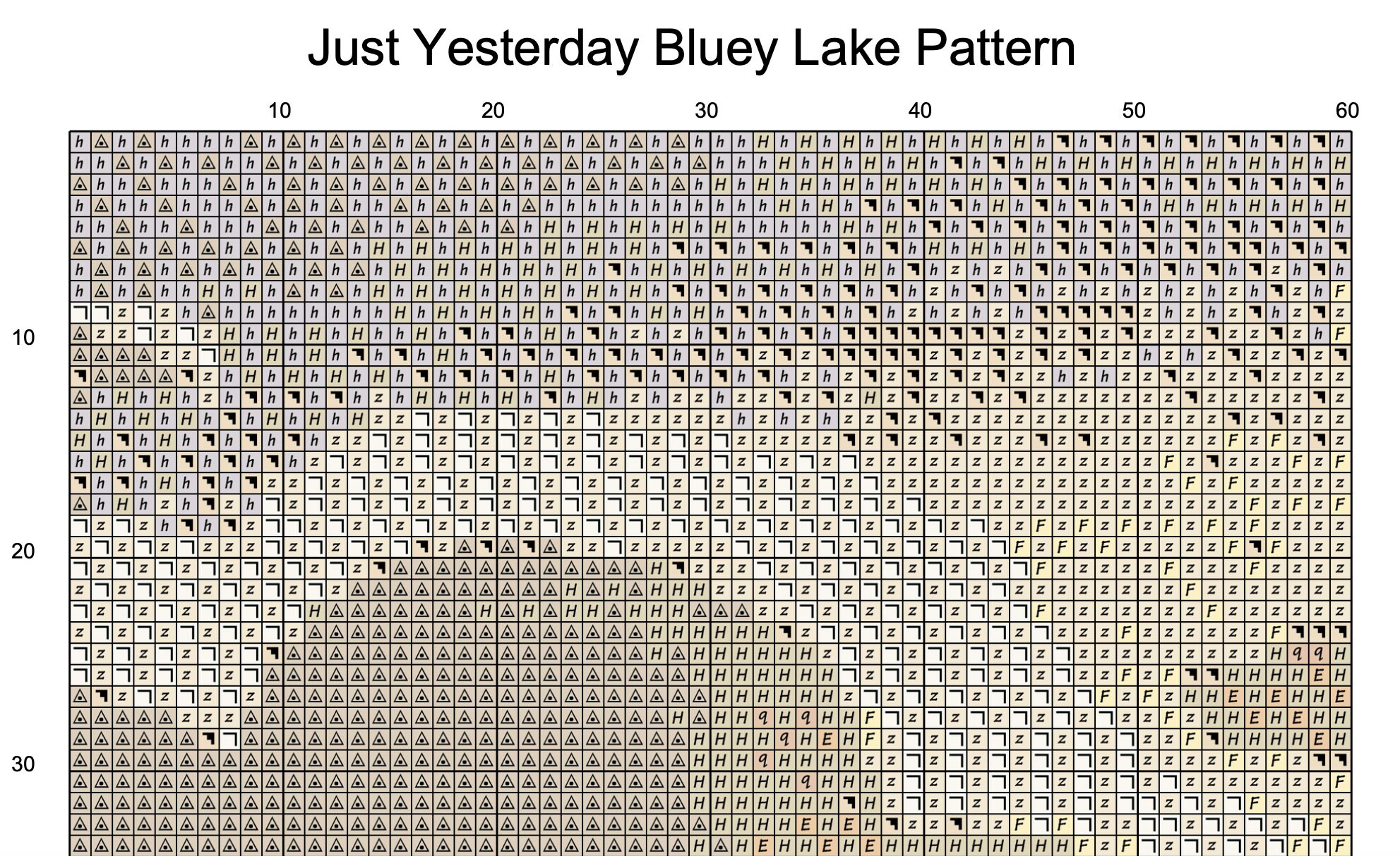 Just Yesterday PDF Cross Stitch Pattern From Bluey - Etsy