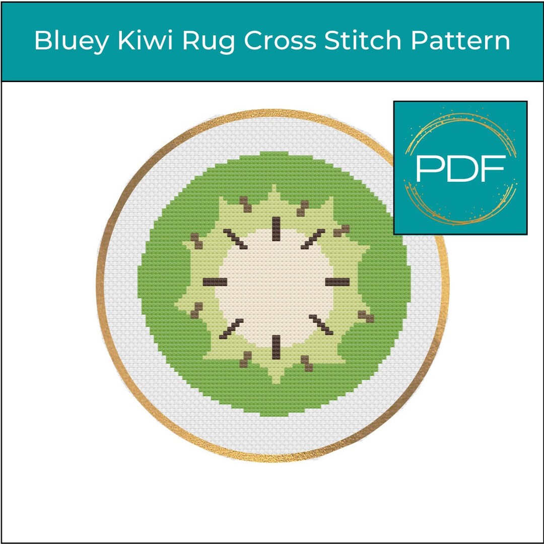 Playroom Kiwi Rug PDF Cross Stitch Pattern From Bluey - Etsy