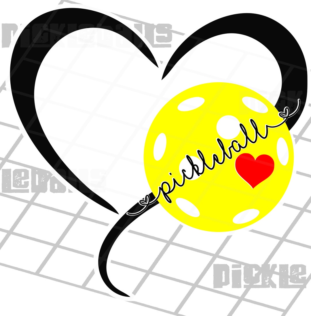 Pickleball Heart SVG: Love Design (digital Download) - Etsy
