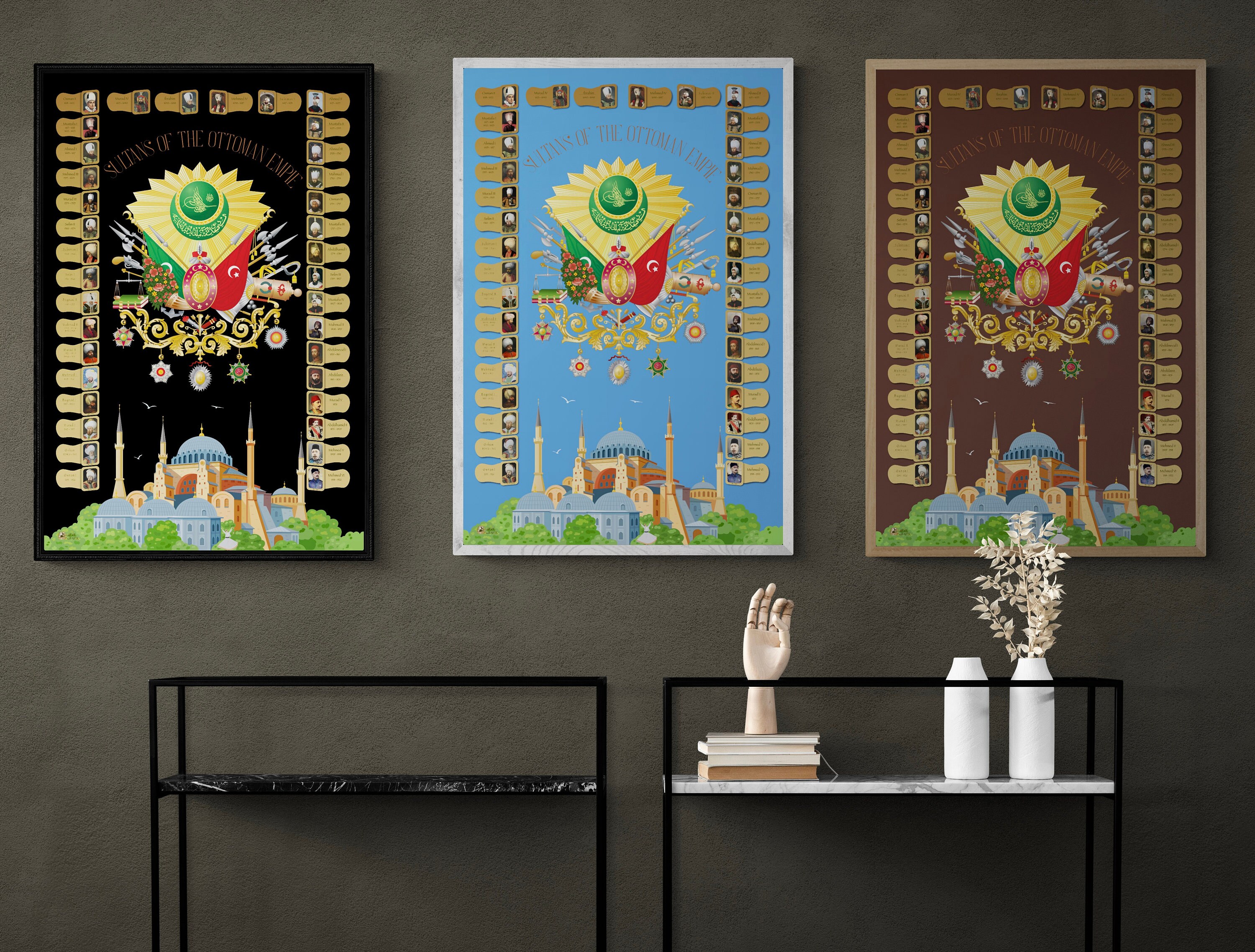 Ottoman Sultans Poster Ottoman Empire Turkey Wall Art - Etsy