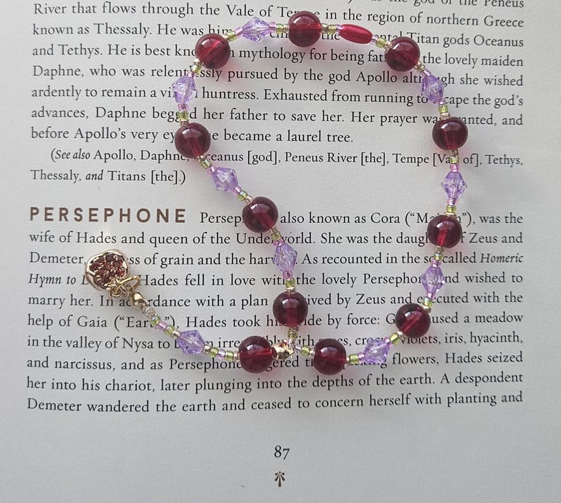 Small Persephone Prayer Beads - Garnet - Etsy