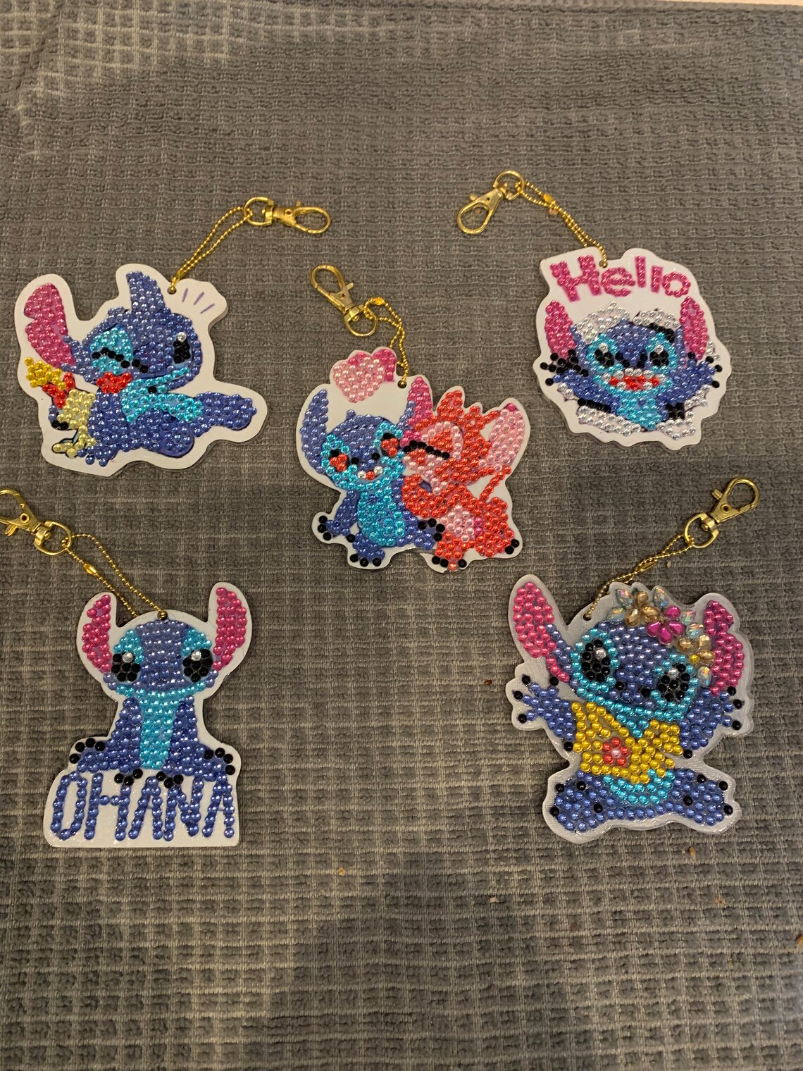 Finished Diamond Paining - Stitch Keychains or Ornaments - Etsy